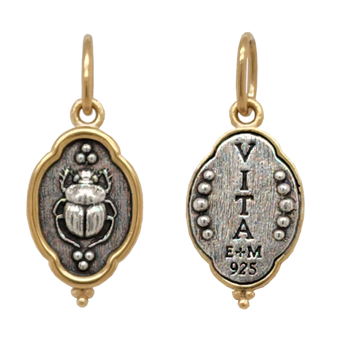 Mixed Metal Baby Scarab Charm – virtu