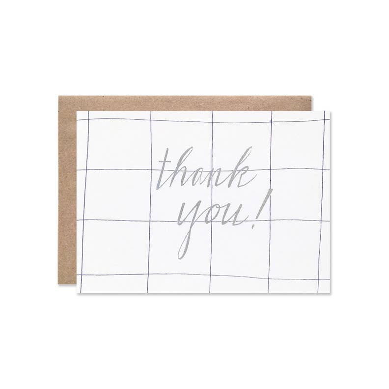 Thank You Grid With Silver Foil Card Set Of 8 – virtu